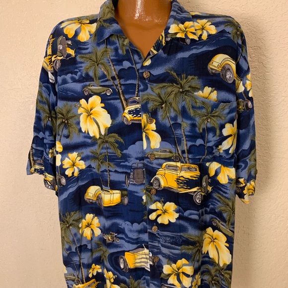 Covington | Shirts | Covington Hot Rod Car Hawaiian Button Down Shirt ...